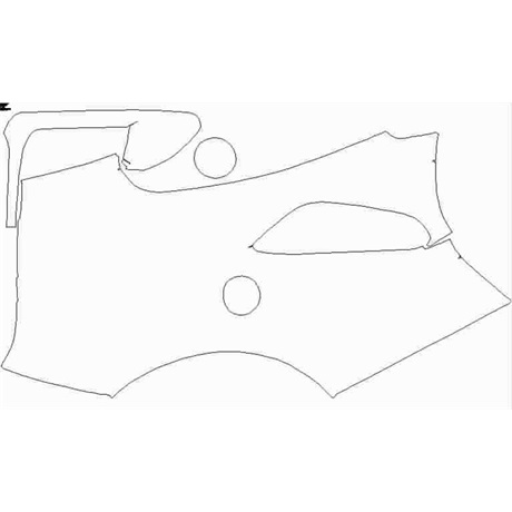 2018-2020 Ferrari 488 Pista Spider Rear quarter panel right pre cut kit ...