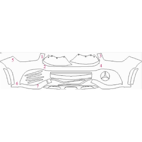 2019- Mercedes GLE Class AMG Line SUV Front Bumper pre cut kit ...