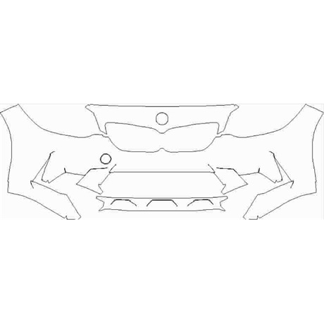 2018- BMW M2 Competition Front Bumper without Sensors pre cut kit ...