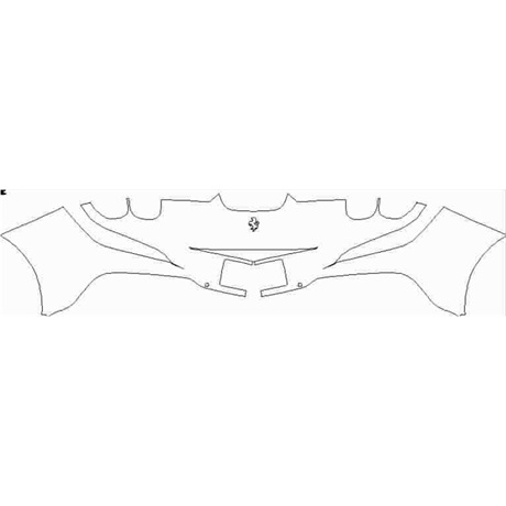 2020- Ferrari F8 Tributo Rear bumper with sensors pre cut kit ...