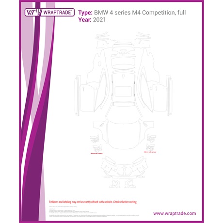 2021 BMW 4 Series M4 Competition Full Pattern - wraptrade.com