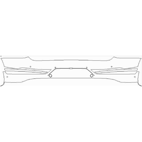 2021- Bentley Bentayga Speed Rear Bumper with Sensors pre cut kit ...