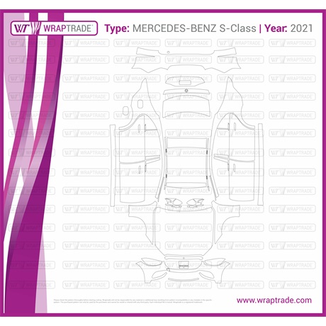 2021 Mercedes Benz S Class Luxury Line Full Pattern - wraptrade.com
