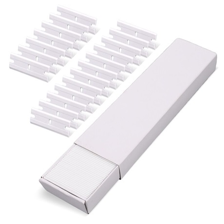 Plastic Razor Blades, white (box of 100) - wraptrade.com